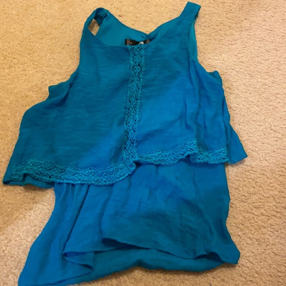 Tops | Blue Cute Top Float Layered | Poshmark